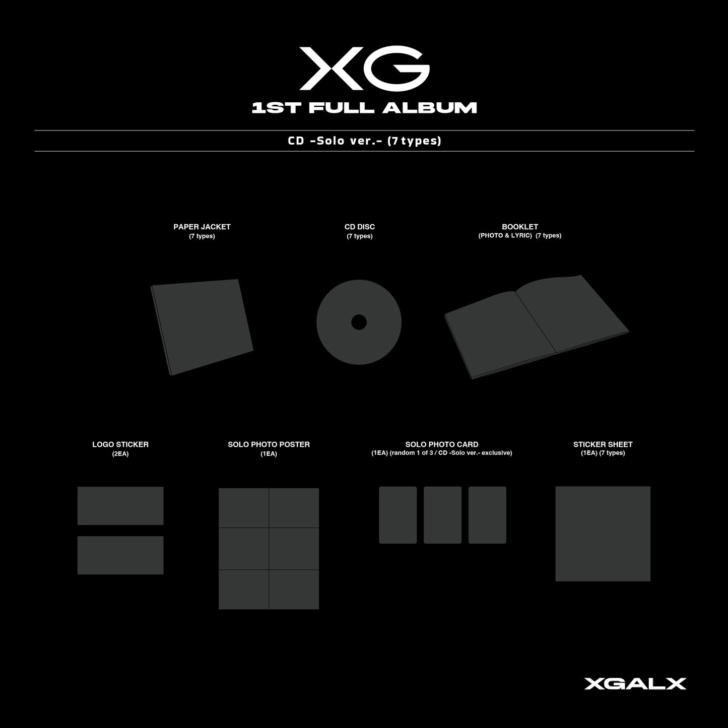 (PRE-ORDER) XG - 1ST ALBUM (SOLO VER.) (7 VERSIONS)