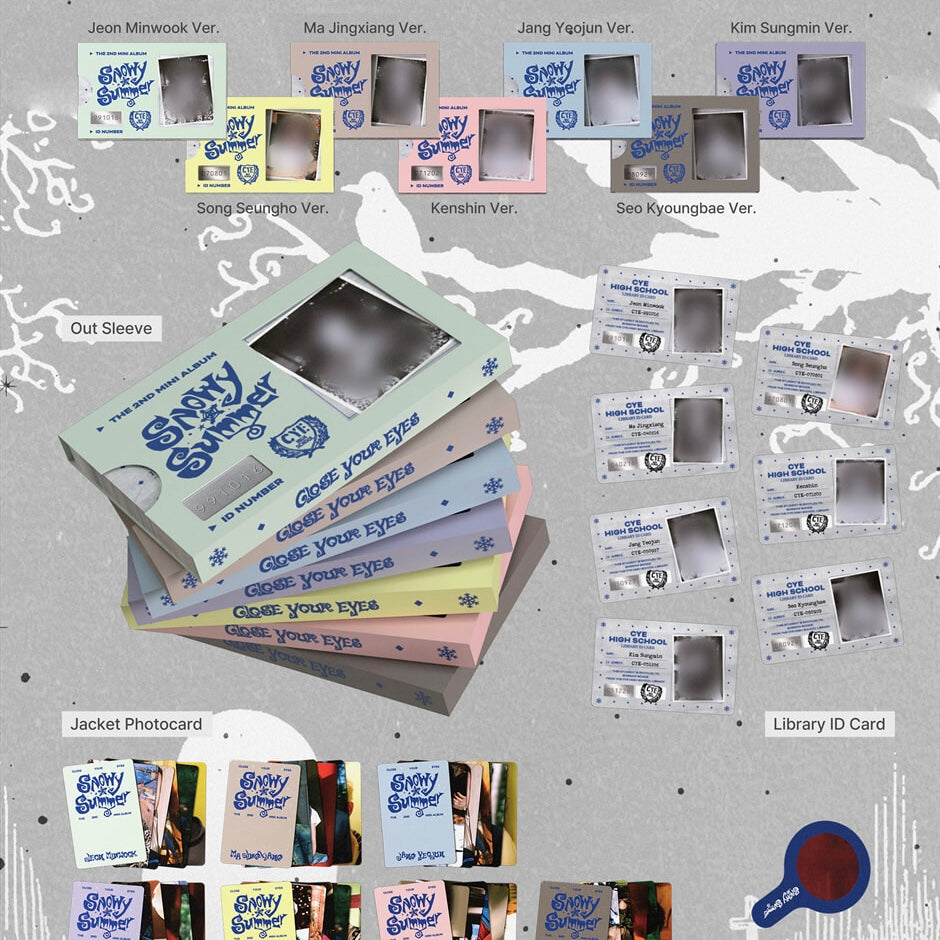 CLOSE YOUR EYES - 2ND MINI ALBUM [SNOWY SUMMER] ID CARD VER. (POCAALBU