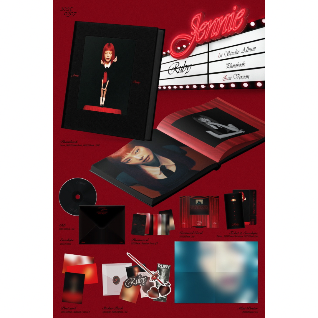 (PRE-ORDER) JENNIE - THE 1ST STUDIO ALBUM [RUBY] (PHOTOBOOK) (2 VERSIO