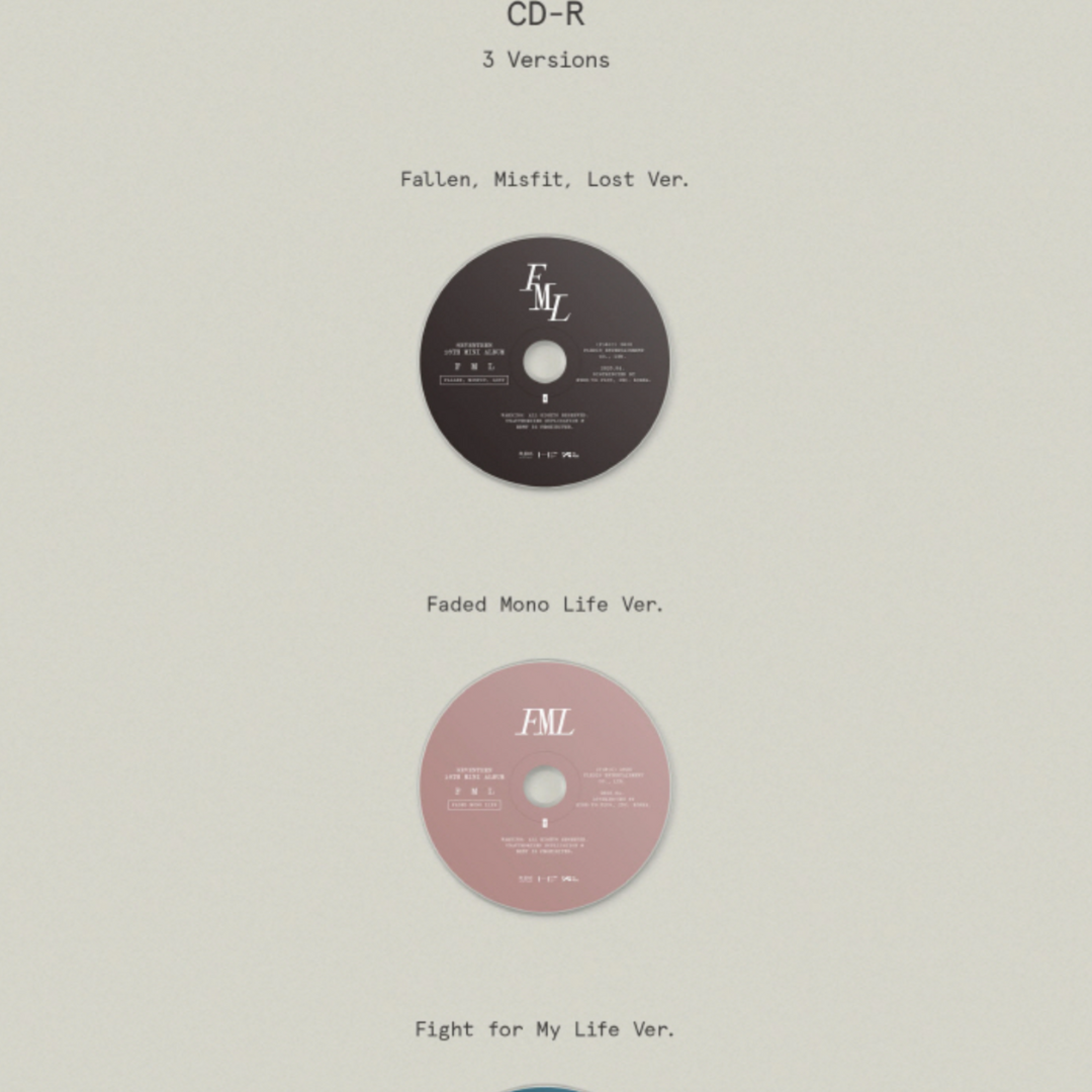 SEVENTEEN - 10TH MINI ALBUM 'FML' (3 VERSIONS)